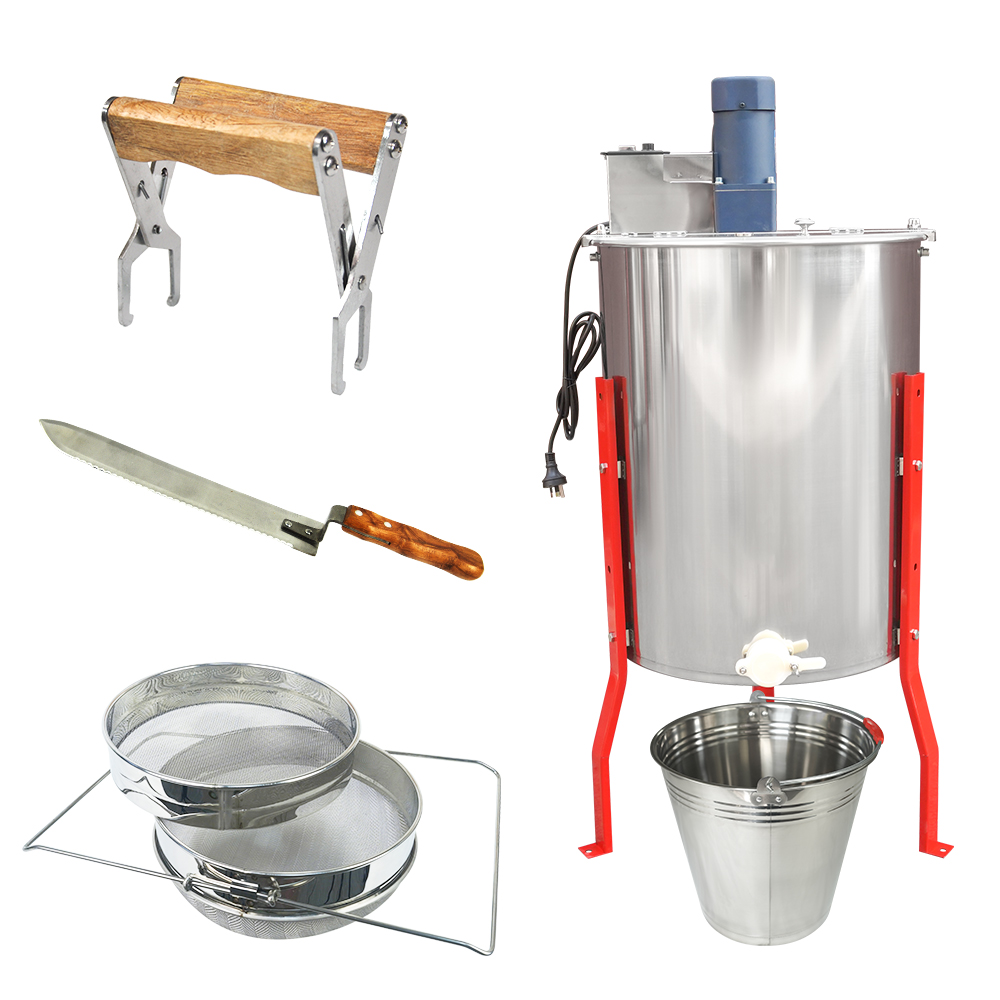 4 Frames Electric Honey Extractor Kit with Tank | MULTI-SWEET GROUP