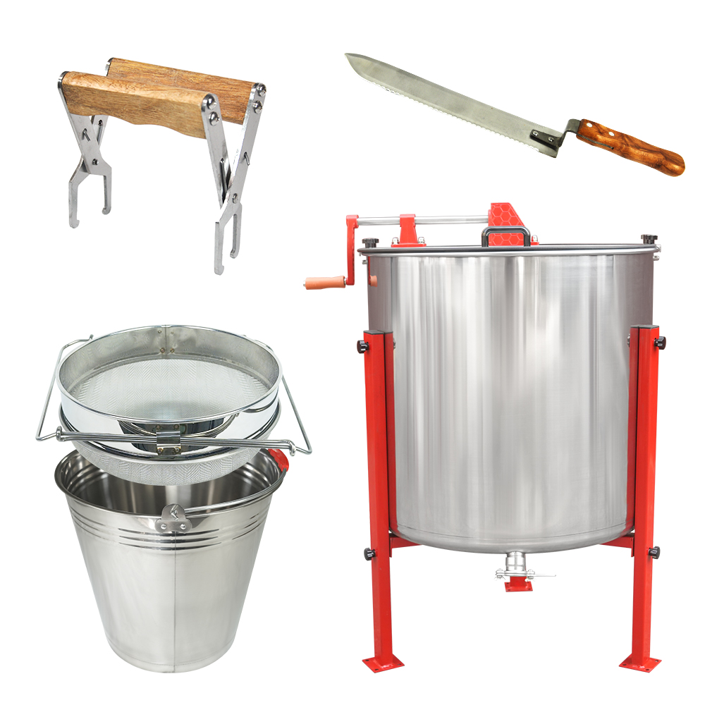 6 Frames Manual Honey Extractor Strainer Kit | MULTI-SWEET GROUP